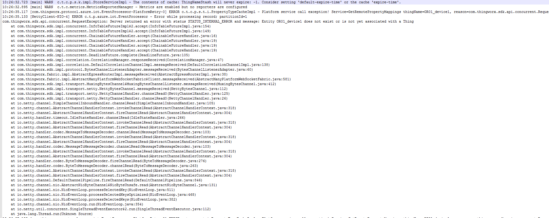 Solved: ThingWorx Azure IoT Hub Connector Not Starting Cor... - PTC Community